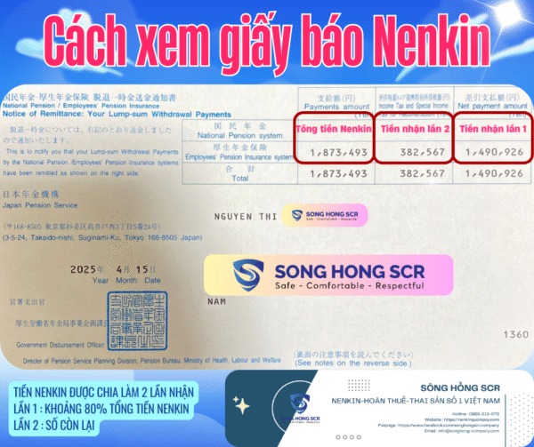 Cách xem giấy báo tiền trợ cấp Nenkin - Hướng dẫn cụ thể bởi Sông Hồng ...
